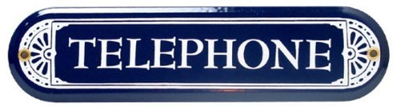10'' Porcelain Telephone Booth sign by Blasttothepast on Etsy