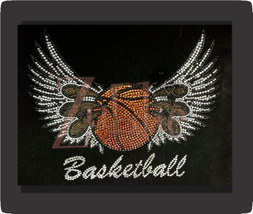 Basketball Rhinestone Shirt by Zublie on Etsy