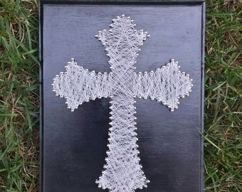 Cross String Art Pattern