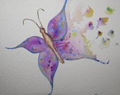 Items similar to Original watercolour painting butterfly picture ...