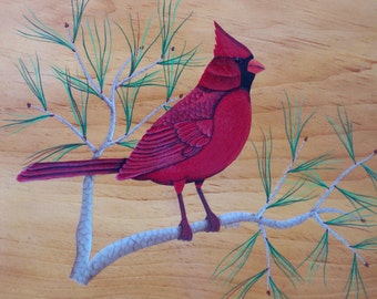 Cardinal painting | Etsy