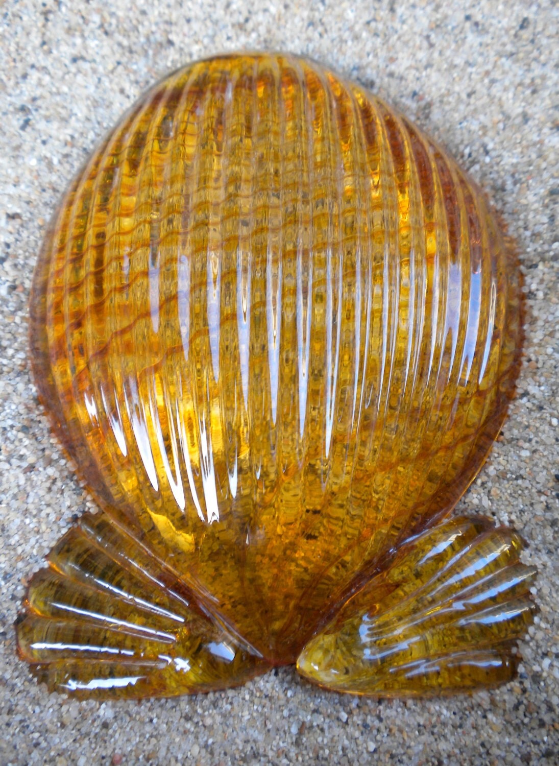 Glass Seashells hand sculpted glass shells by BayBlownGlass