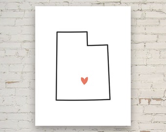 Items similar to Utah print 11x14 on Etsy