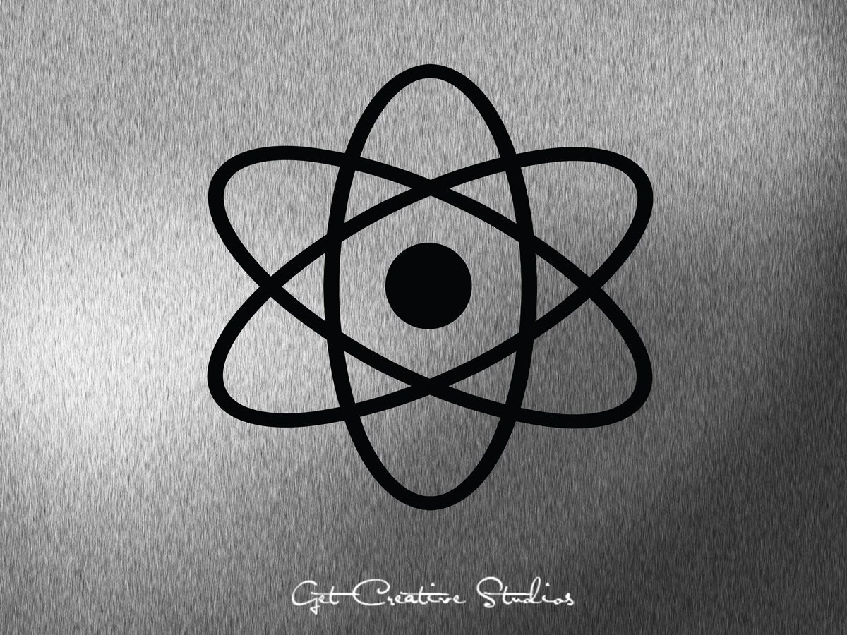 Atom Decal Atomic Decal Nuclear Wall Sticker Symbol Energy