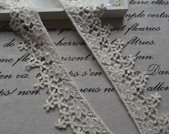 2 Colors Music Note Lace Trim Embroidered Trim 3.9 by skulllace