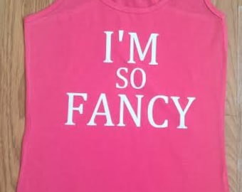 White Glitter I'm So Fancy Tank Top