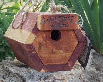 Popular items for cedar bird house on Etsy