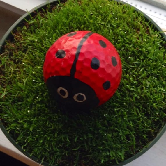 Lucky Ladybug Golf Balls Hand Painted by Free2BMedesigns on Etsy