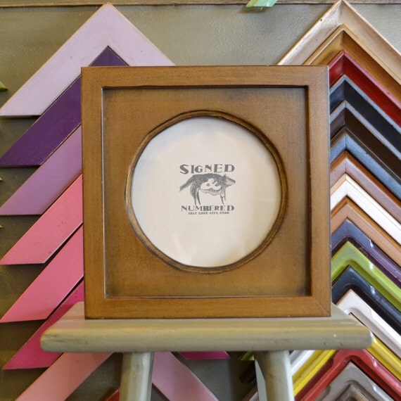 6x6-inch Circle Opening Photo / Picture Frame by signedandnumbered