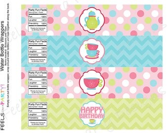 Popular items for tea party labels on Etsy