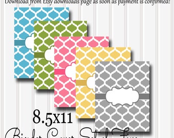 Binder Cover Printables SET 8.5X11-JPG Format not