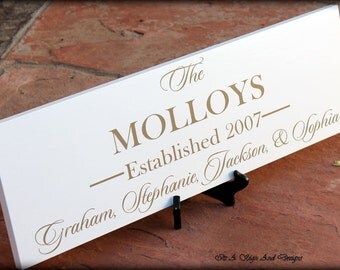 Family name plaque | Etsy