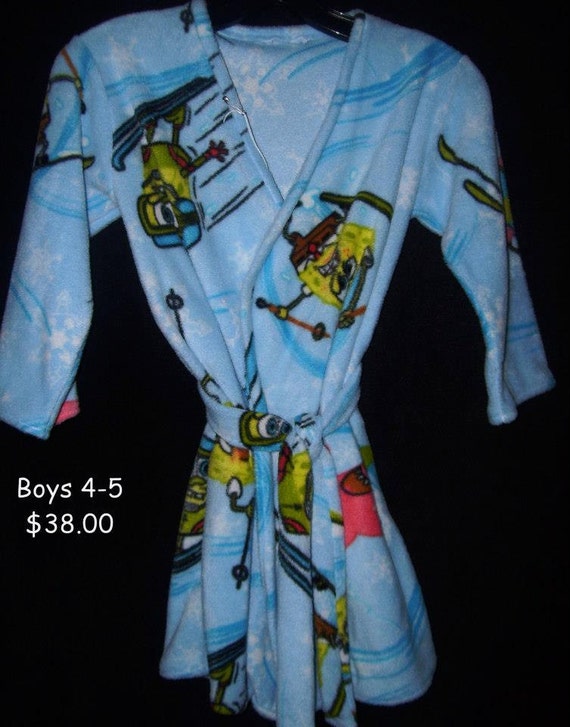 Spongebob Bathrobe by KarleensIdeas on Etsy