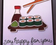 Unique sushi card related items | Etsy