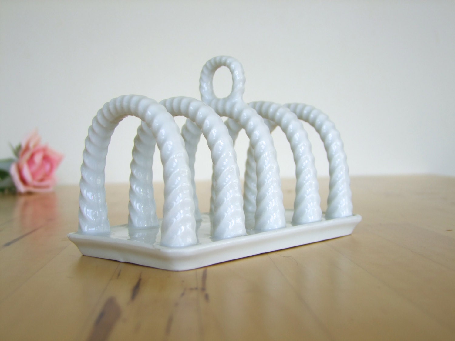 Vintage Porcelain Toast Rack, Mail Holder – Stamped Porcelain, Shabby ...
