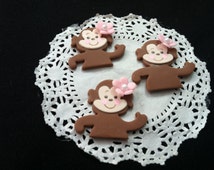 Monkey Favors, Monkey Birthdays Favors, Monkey Decorations, Girly Pink ...