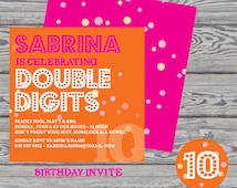 Popular items for double digits party on Etsy