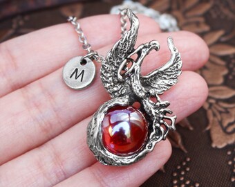 Unique phoenix necklace related items | Etsy