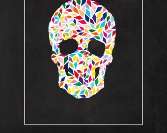 Popular items for abstract skull on Etsy