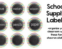 Unique school supply labels related items | Etsy
