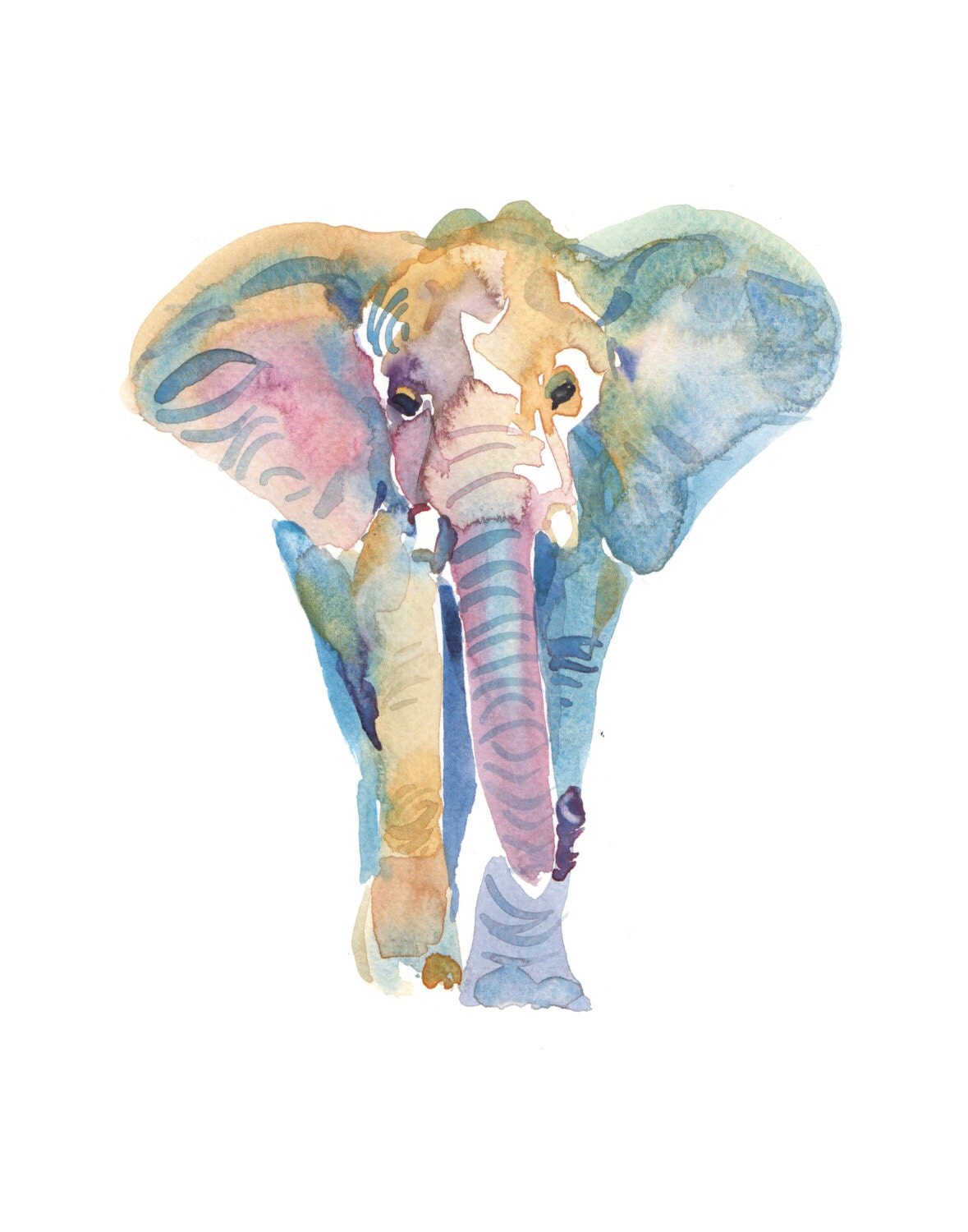 Elephant Painting Watercolor Watercolor Elephant by Coconuttowers
