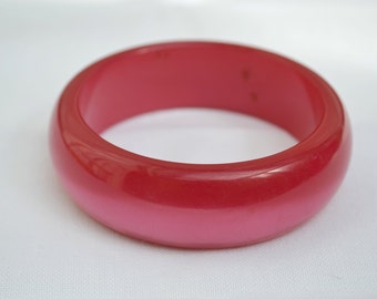 Pink lucite bangle | Etsy