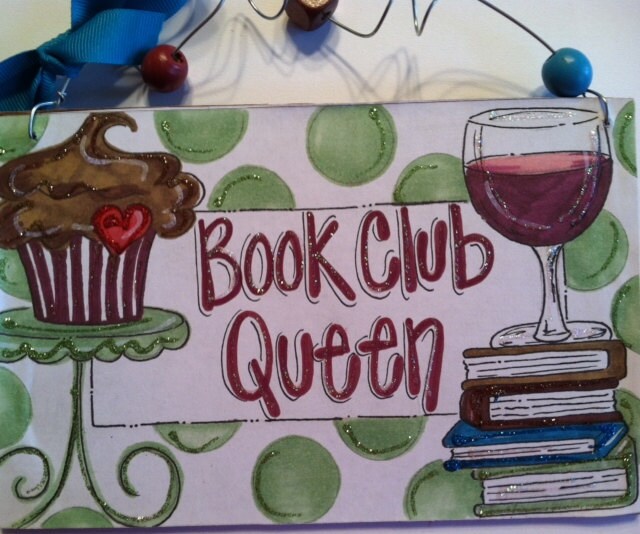 Hand personalized book club sign by pinkfishstudios on Etsy