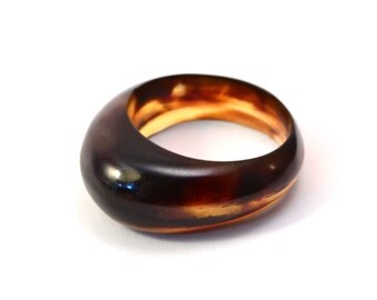 Popular items for tortoise shell rings on Etsy