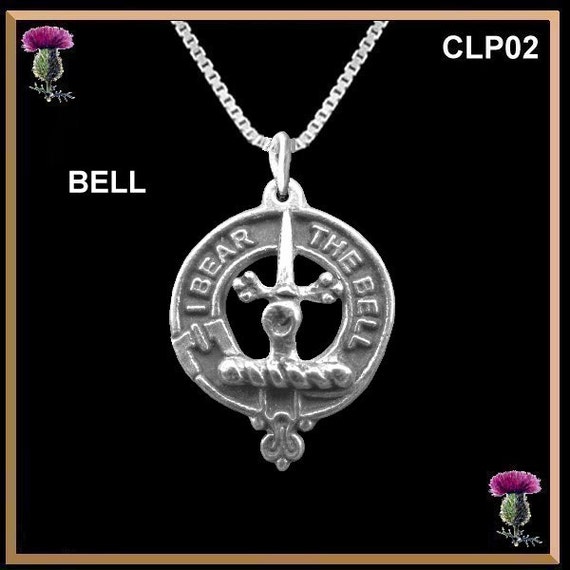 Bell Clan Crest Scottish Pendant CLP02