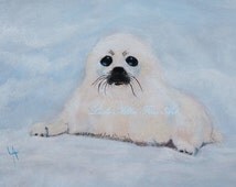 Popular items for baby seal painting on Etsy