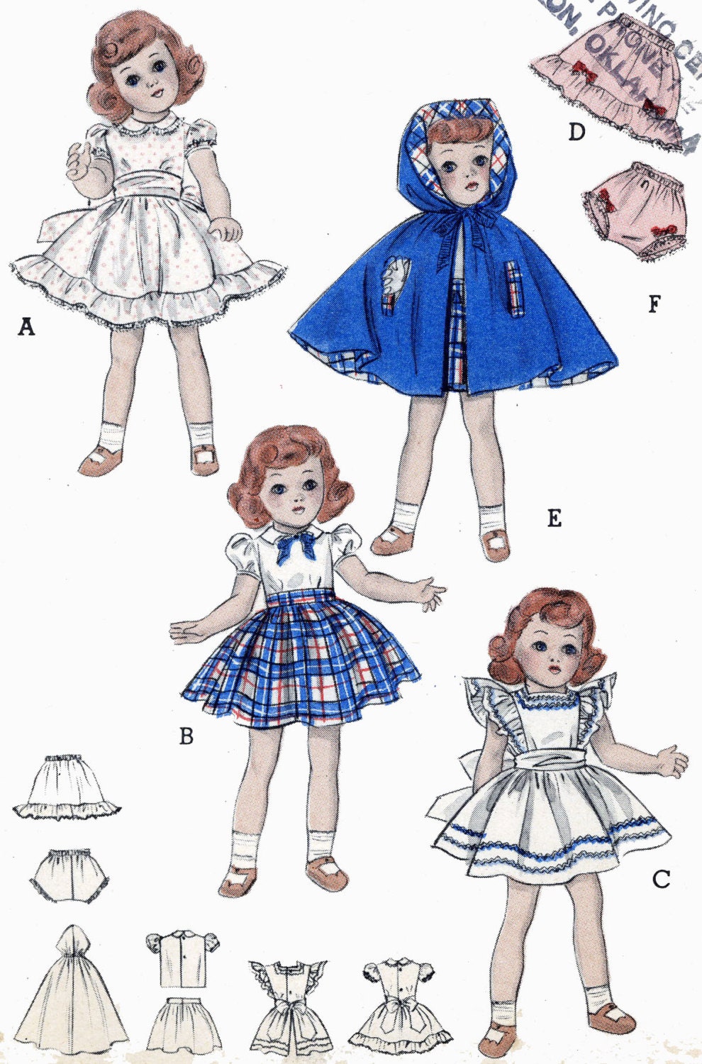 Vintage Doll Clothes PATTERN 5969 for 21 inch Toni Shirley