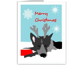 Popular items for dog christmas cards on Etsy