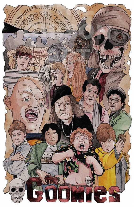 Original The Goonies Art Poster Print by Phil Gibson Chunk