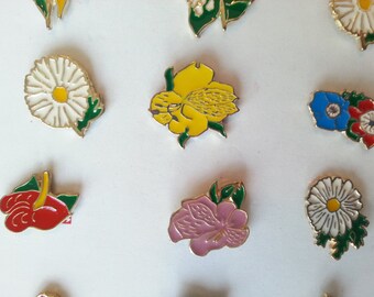 Popular items for flower enamel pin on Etsy