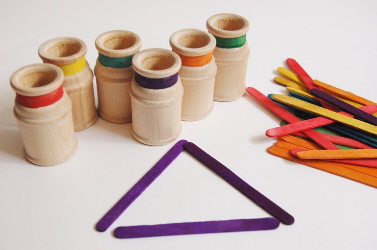Wooden Toy SORTING STICKS A Montessori Inspired by applenamos