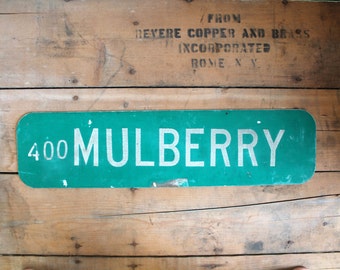 Vintage Mulberry Street Sign