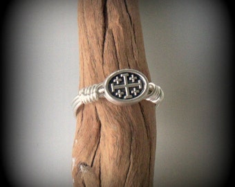 Wire Wrapped Jesus Ring Divine Mercy by RaesSpirit on Etsy