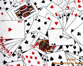 Playing cards fabric | Etsy
