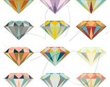 Unique diamond clipart related items | Etsy
