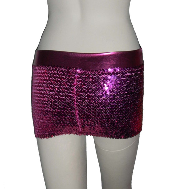 Hot pink sequin micro mini skirt Adult Micro Mini by CoKetasWorld