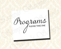 Popular items for wedding program sign on Etsy