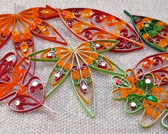 Quilled leaves | Etsy