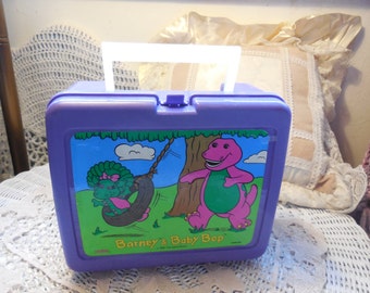 Barney Lunch Box 1992 The Lyons Group Cute :)