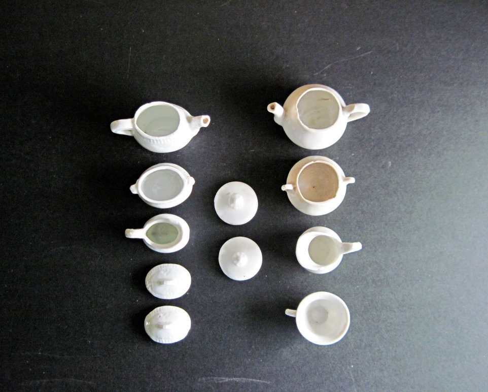Antique Victorian Toy Tea Sets, White Porcelain China – Etsy finds