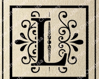 Monogram letter l | Etsy