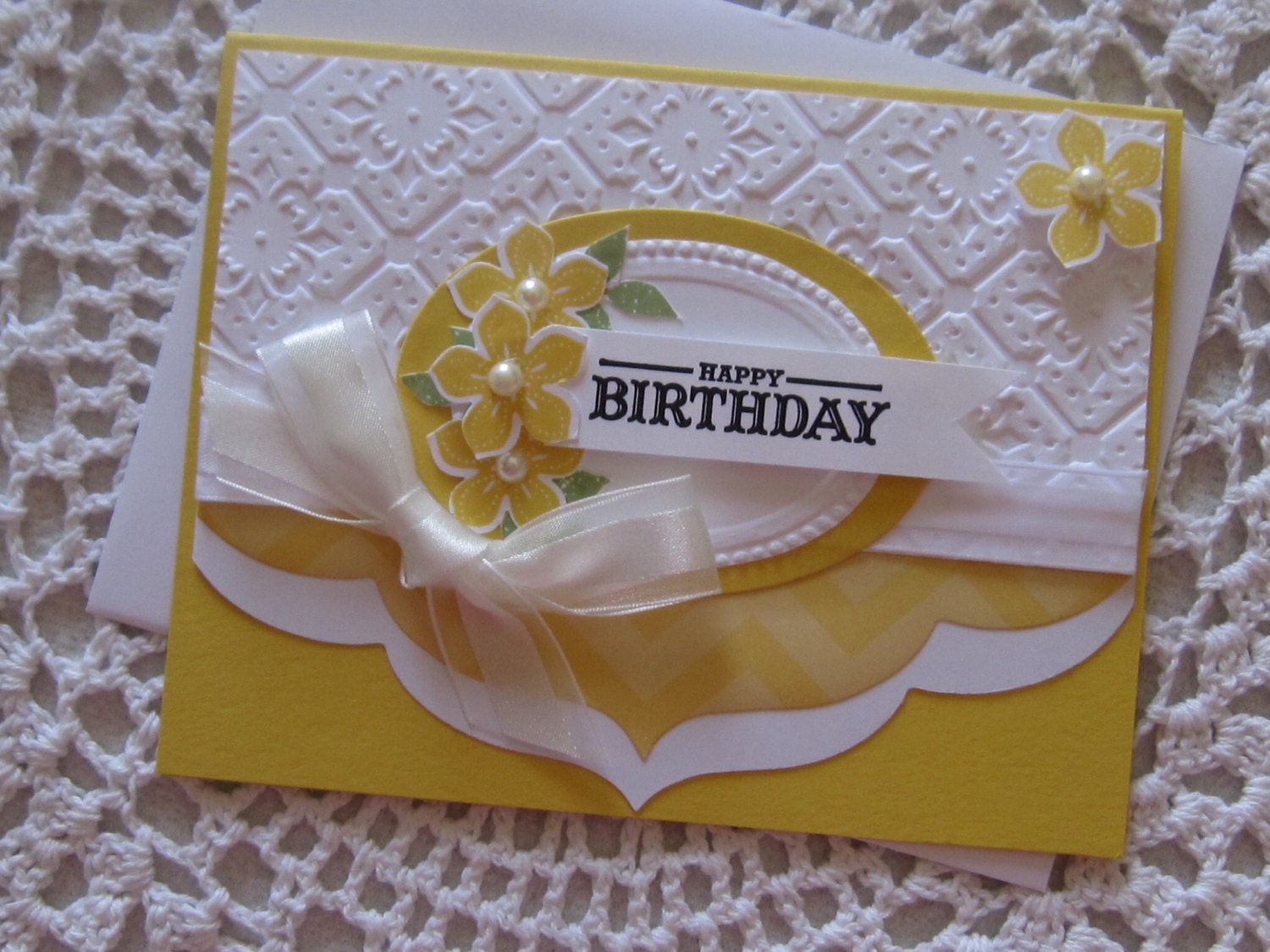 Handmade Greeting Card: Yellow Birthday Bouquet