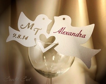Love bird place card | Etsy