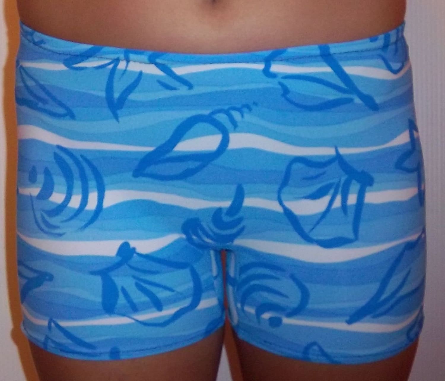 Youth Seashell Shorts Cheer Shorts Spandex Dance Shorts