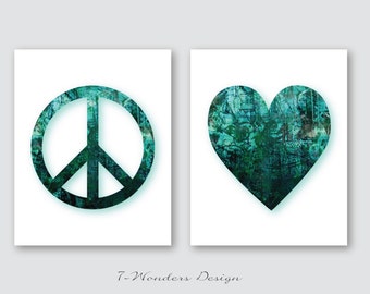 Peace sign poster | Etsy