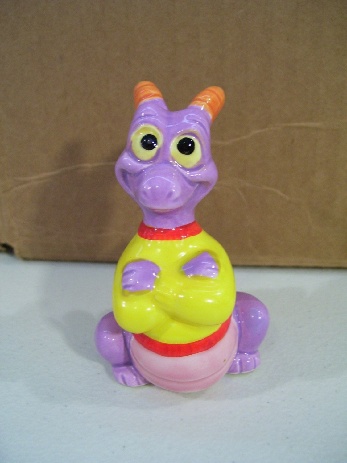 Vintage Disney Figment Dragon Ceramic Figurine Japan 1982